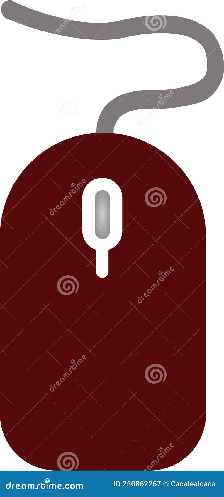 The Drawing of a Brown Computer Mouse, a Small Hardware Input Device ...