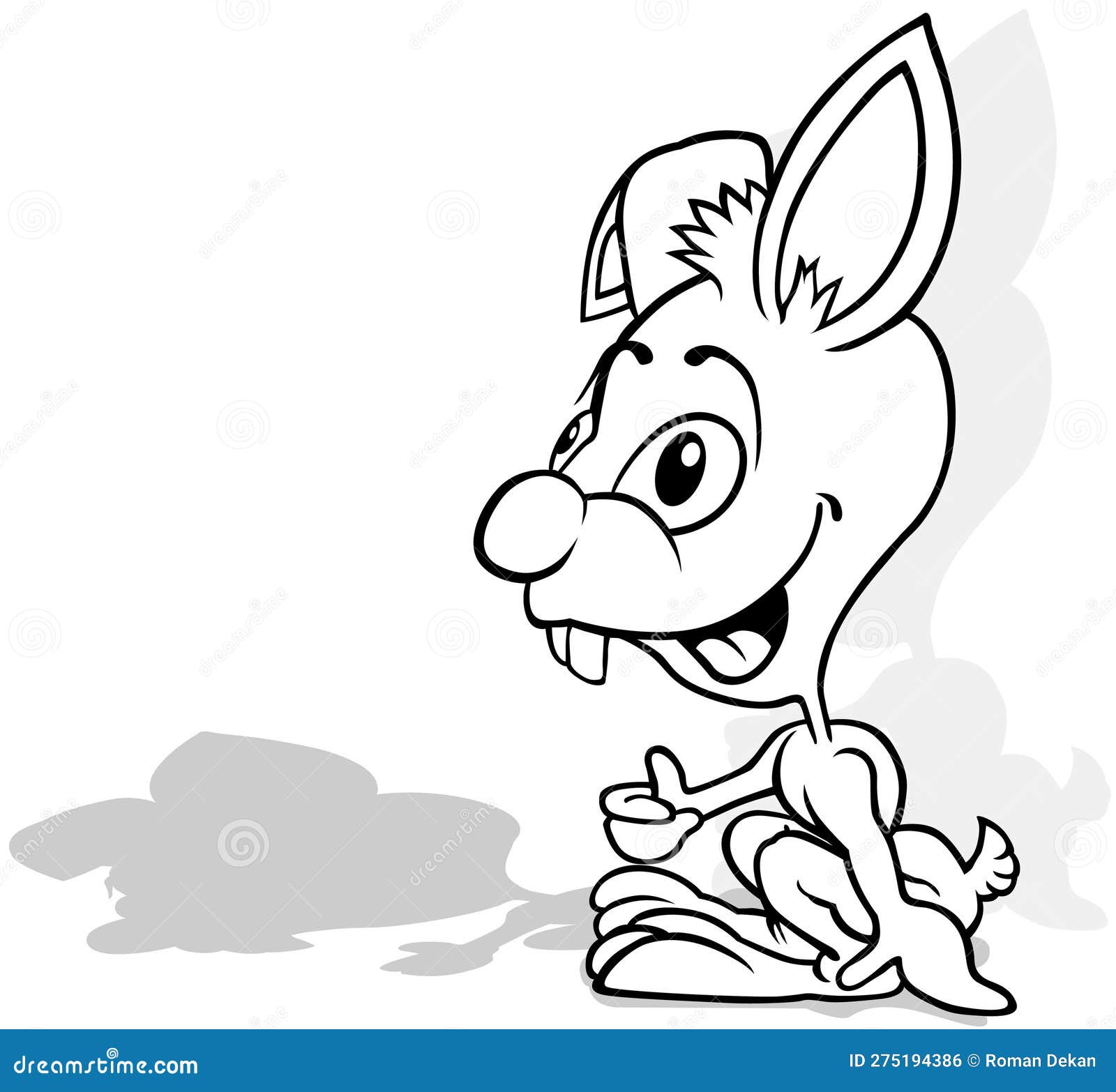 Drawing of a Bunny Sitting on the Ground from Side View Stock Vector ... Drawing of a Bunny Sitting on the Ground from Side View Stock Vector ...