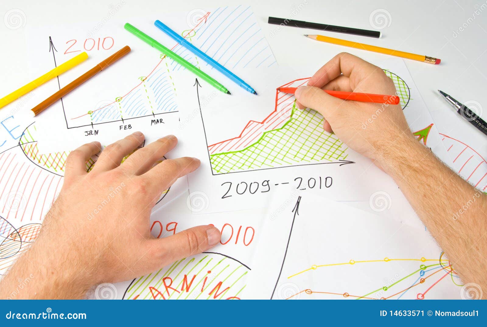 Drawing business diagram stock image. Image of development - 14633571