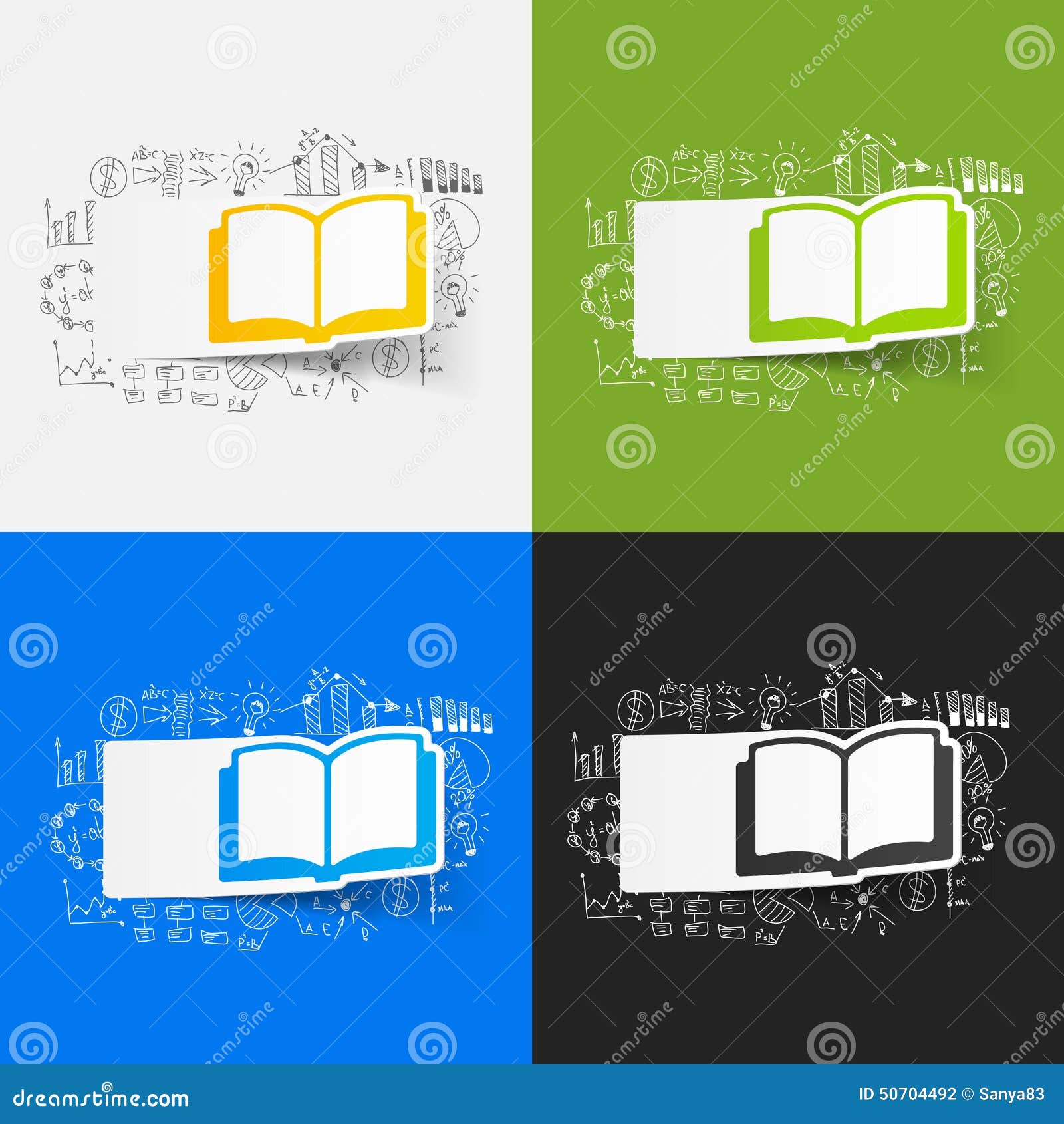 Drawing Business Formulas: Book Stock Vector - Illustration of ...