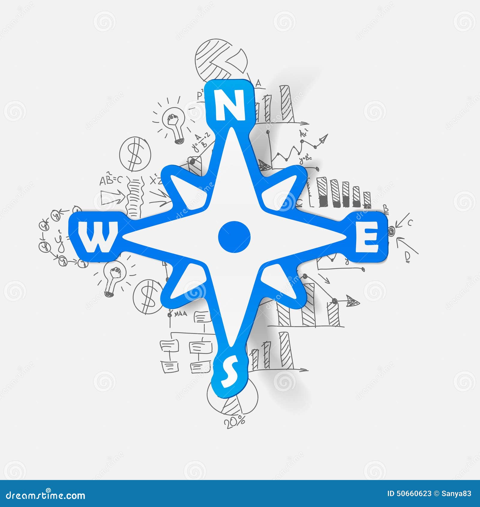 Drawing Business Formulas. Compass Stock Vector - Illustration of data ...