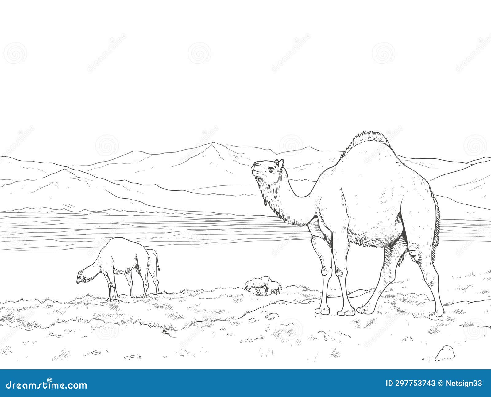 Mongolia Map Hand Drawn Sketch. Vector Concept Illustration Flag ...