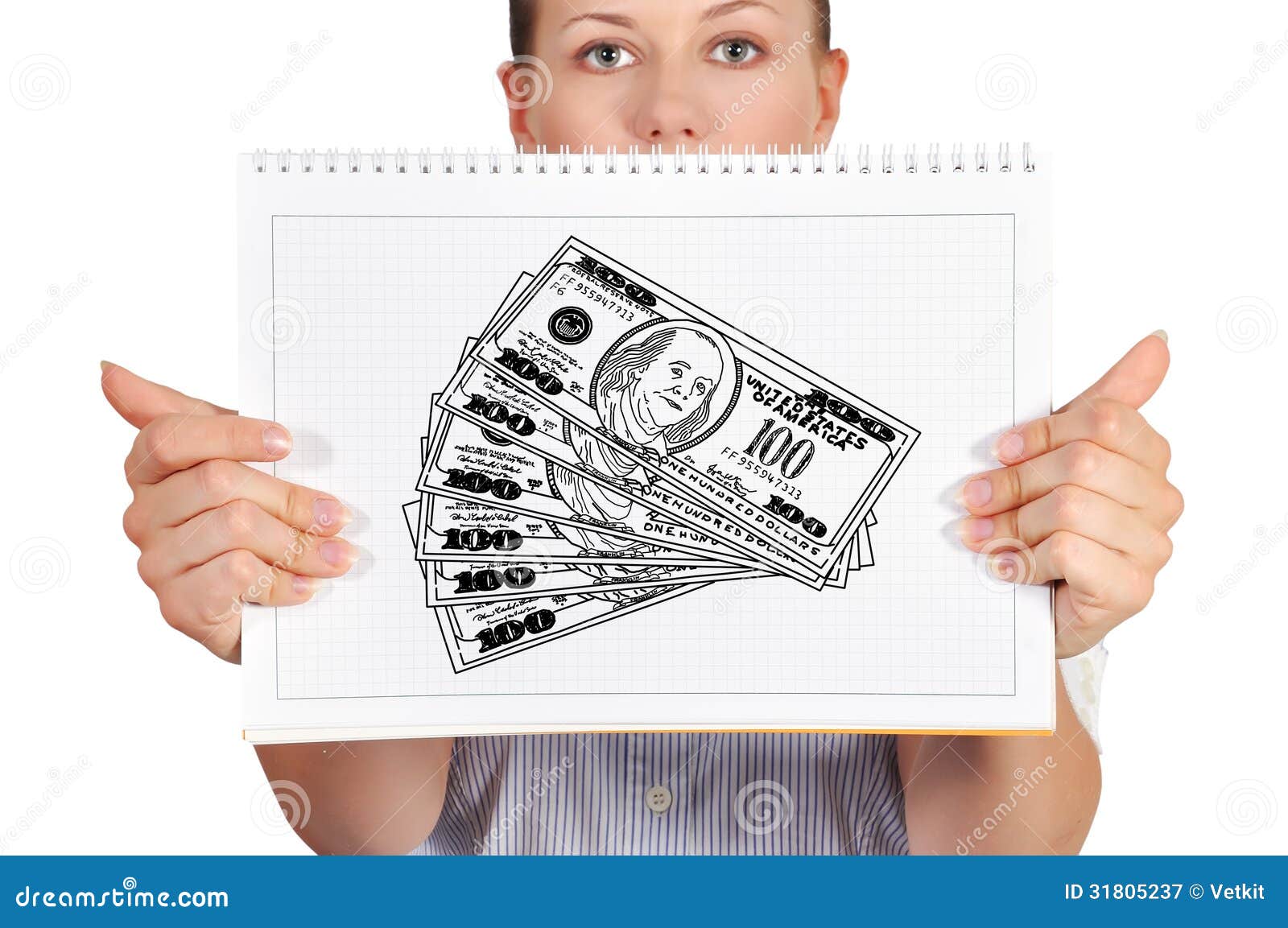 Drawing cash stock image. Image of currency, joyful, holding - 31805237