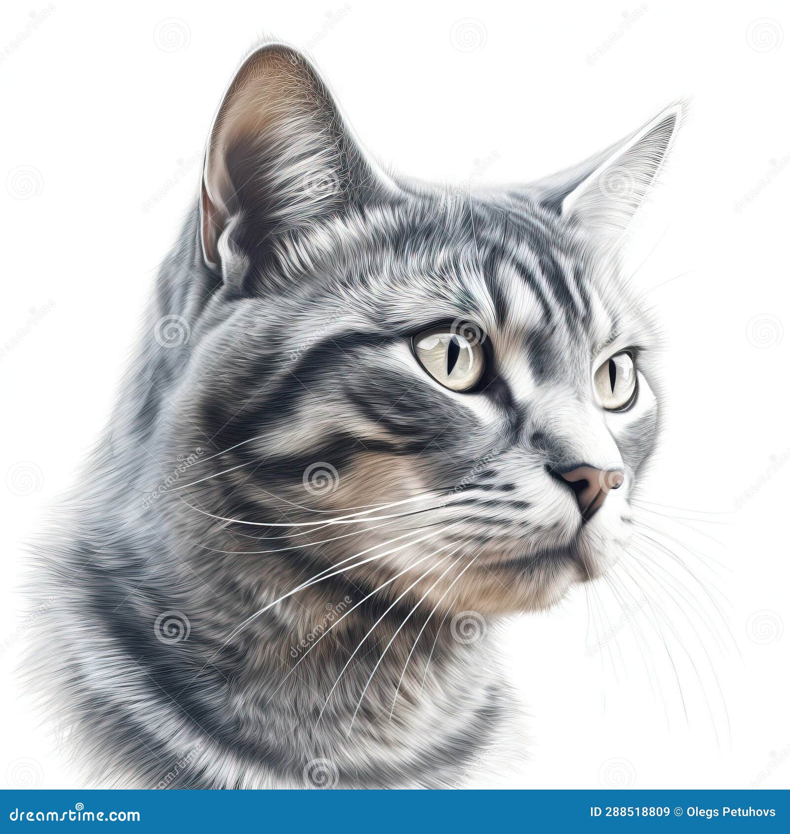 A Drawing of a Cat S Face with a White Background Stock Image - Image ...