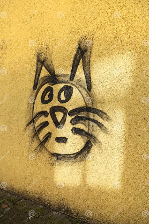 Cat`s muzzle drawing stock illustration. Illustration of creative ...