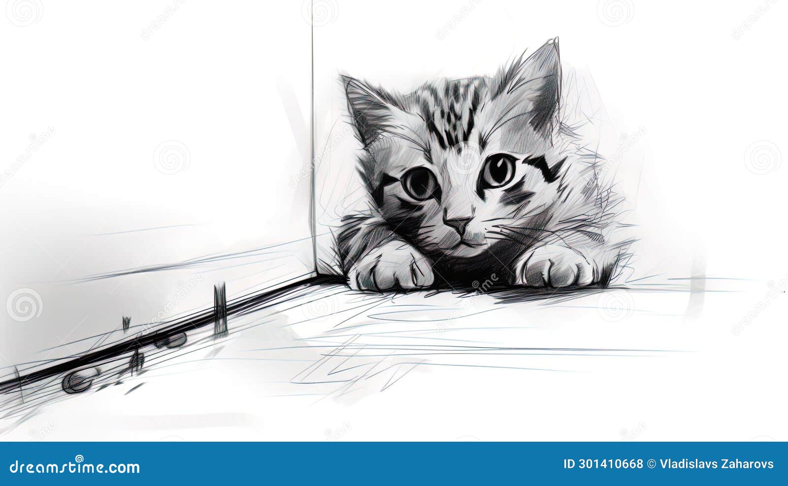 The Drawing of a Cat, Skillfully Manipulating a Mouse in the Style of ...