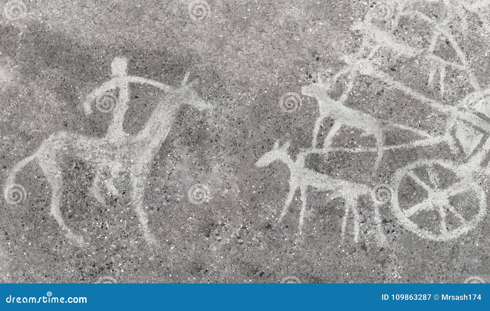 Drawing in the Cave. Ancient People. Stock Illustration - Illustration ...