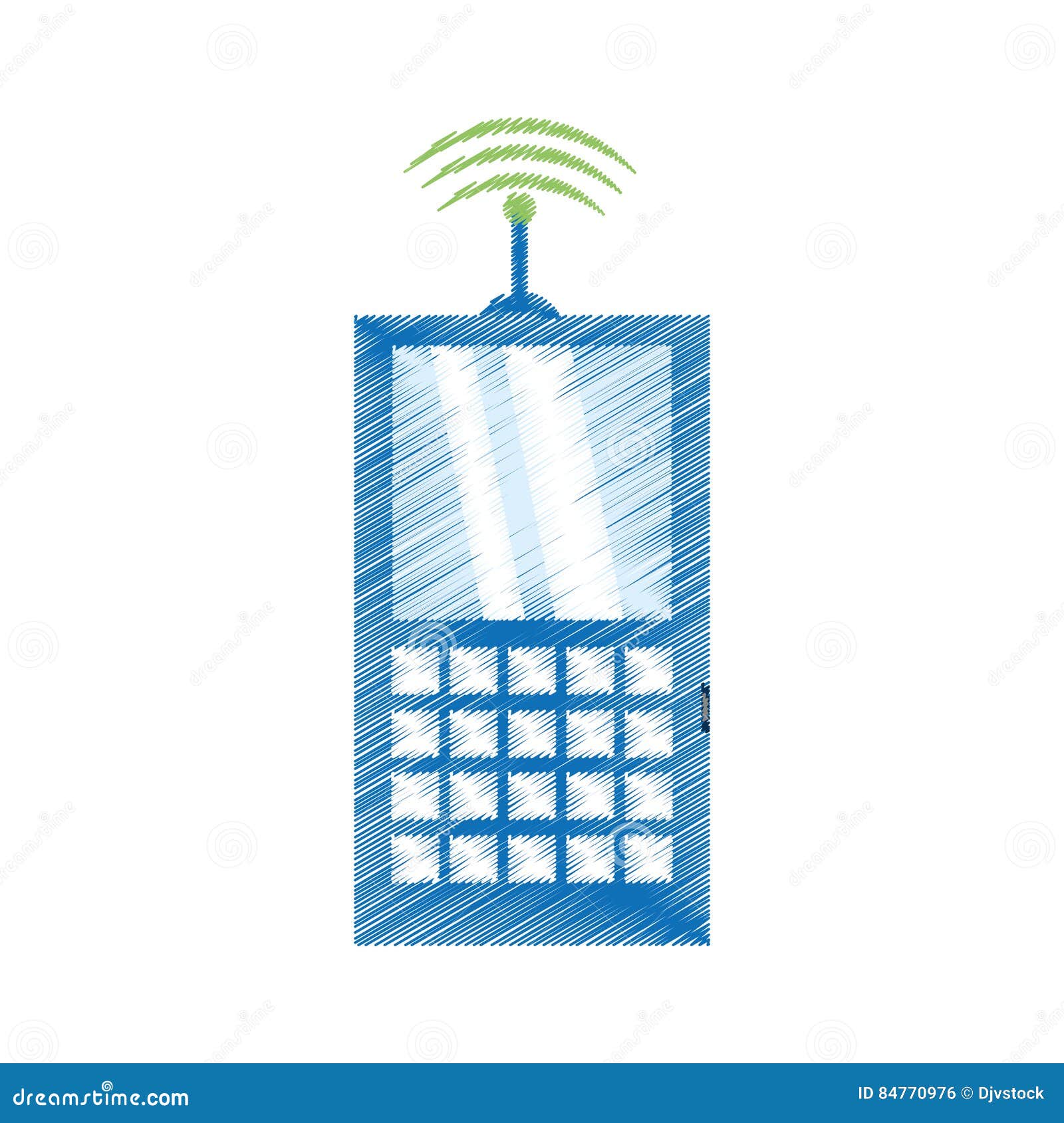 Drawing Cellphone Mobile Smart Communication Connected Stock Vector ...