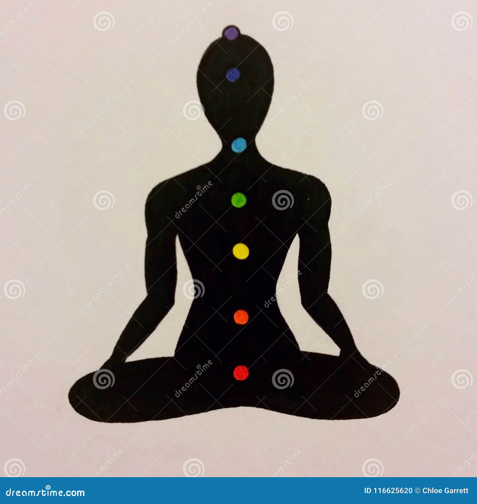 Drawing of chakras stock photo. Image of spiritual, meditation - 116625620