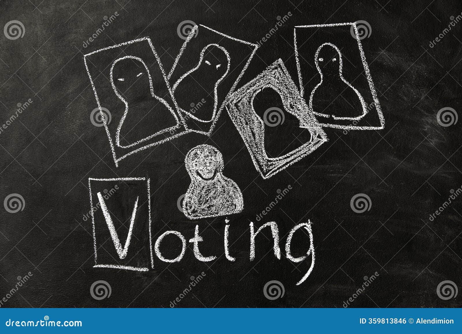 Drawing on a Chalk Board on the Topic of Voting Stock Photo - Image of ...