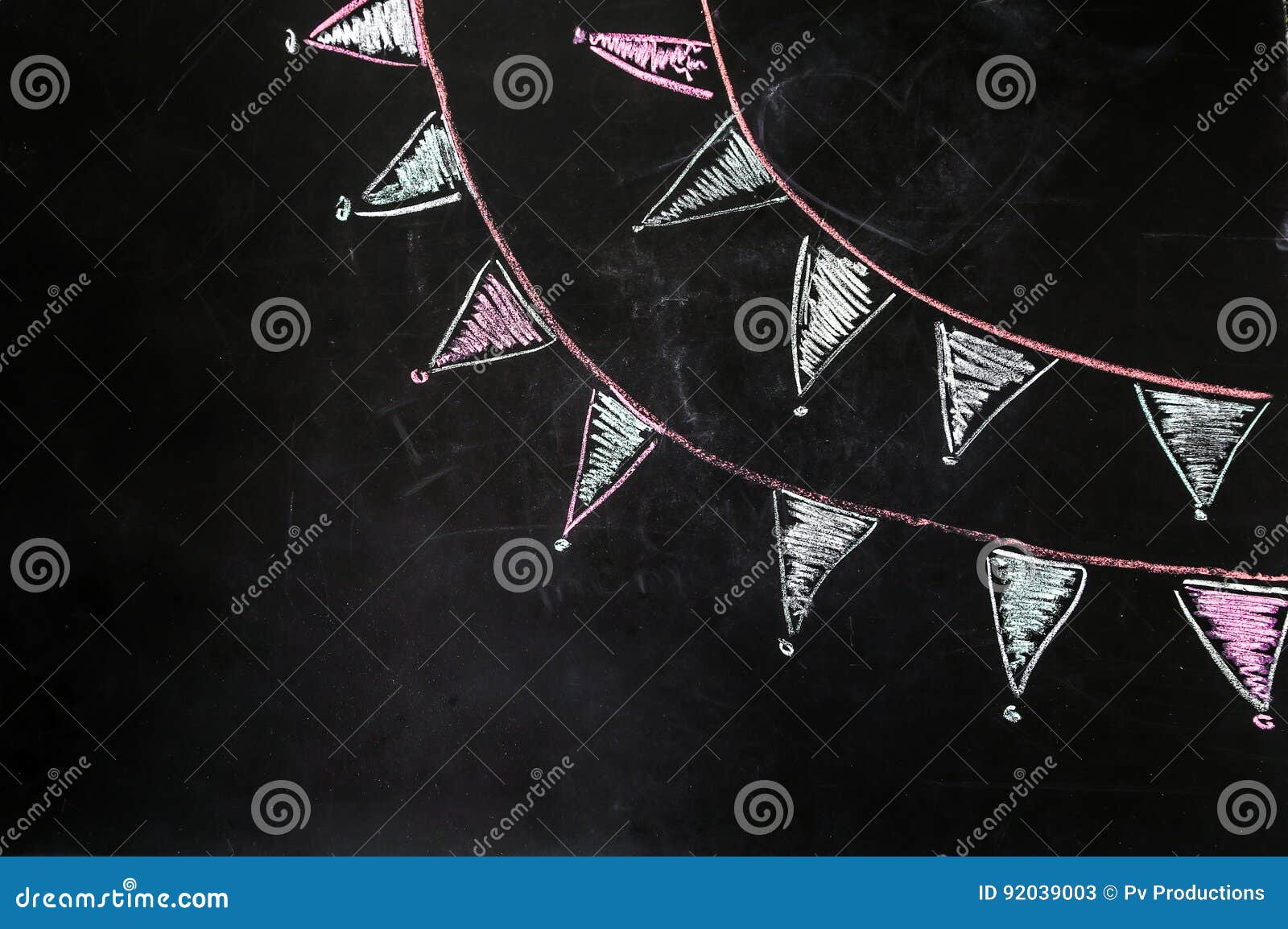 Drawing Chalk Flags on the Black Background Stock Illustration ...