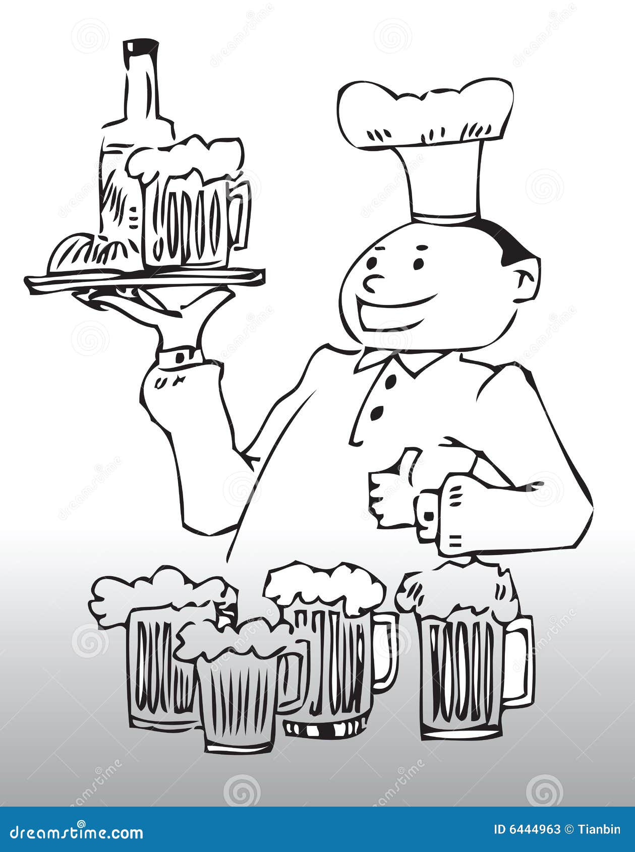 Two Pints Of Foamy Lager Beer, Oktoberfest Festival Drinks Bar Menu ...