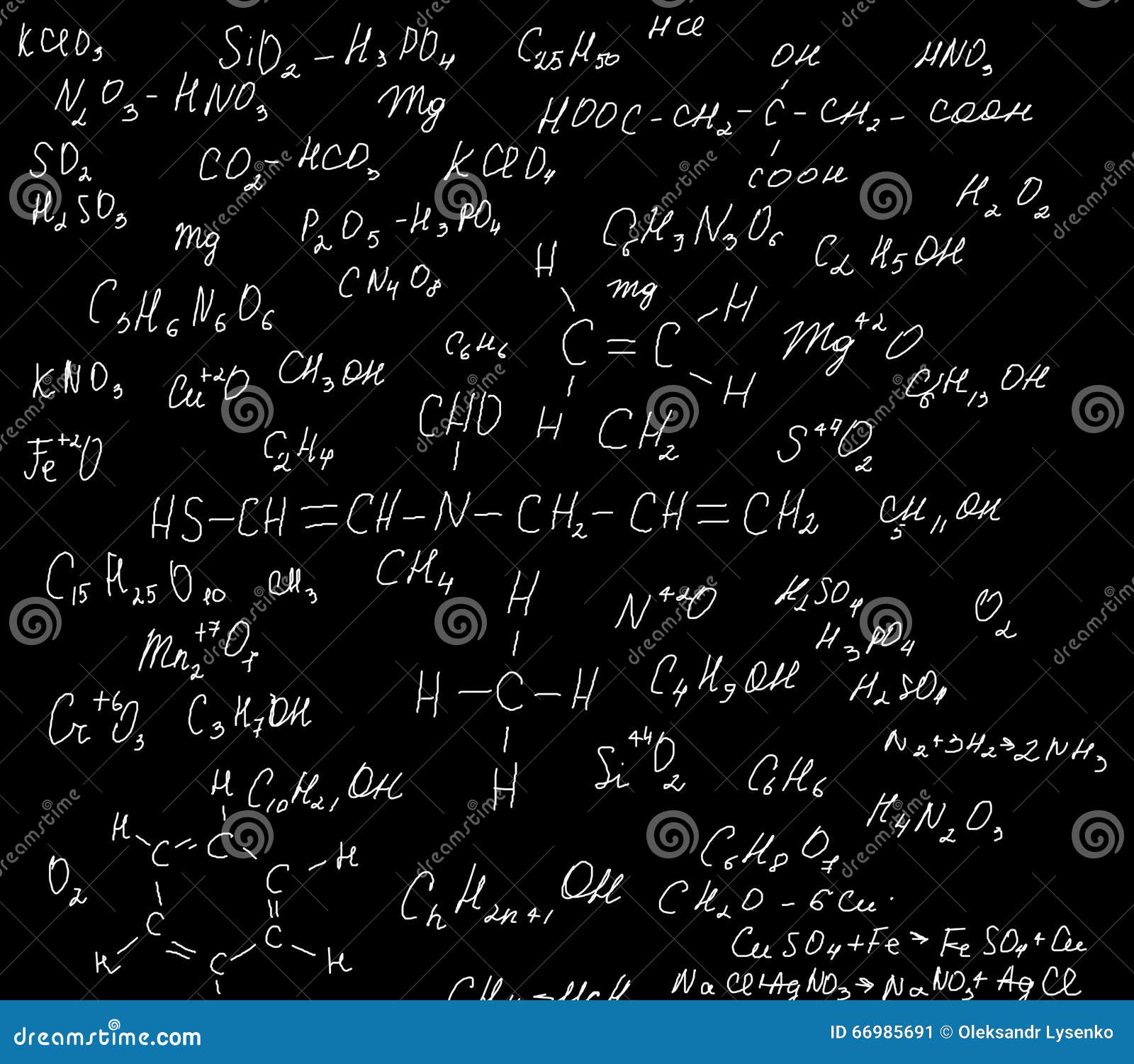 Drawing the chemical theme stock illustration. Illustration of reaction ...