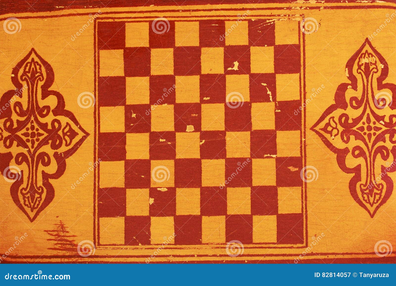 Drawing Chess Board on Wooden Surface Stock Image - Image of texture ...