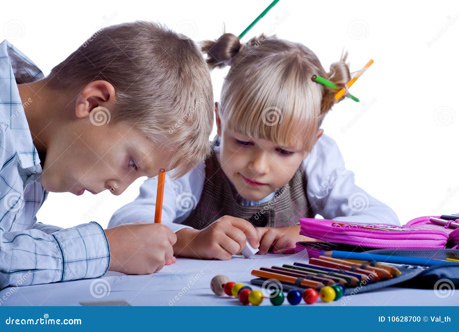 Drawing children stock photo. Image of children, girl - 10628700