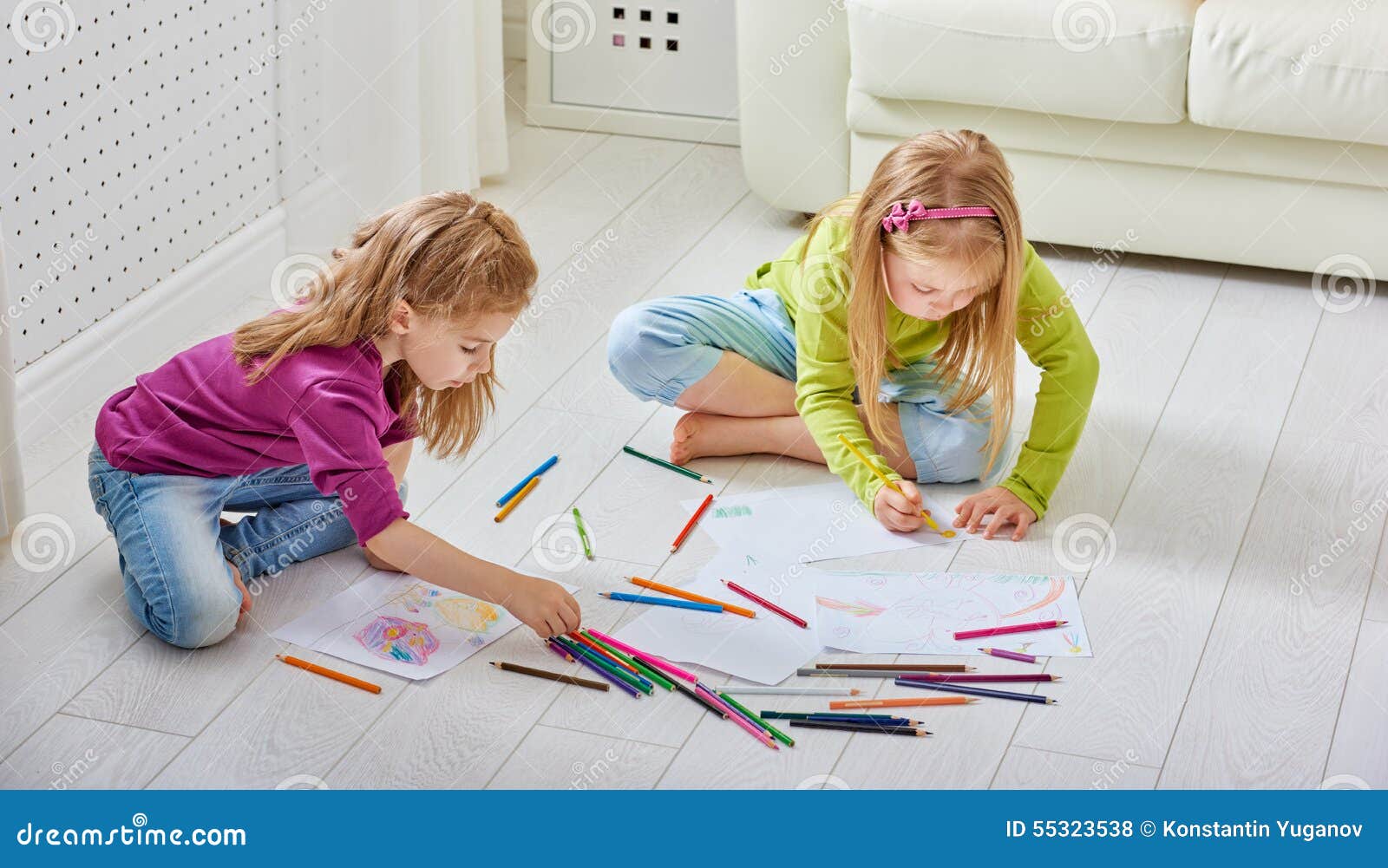 Drawing children stock photo. Image of together, creative - 55323538
