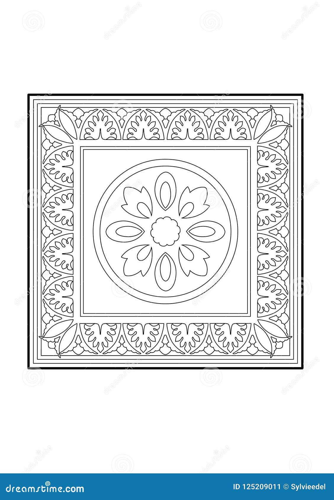 Drawing with Circular Pattern Stock Vector - Illustration of circular ...