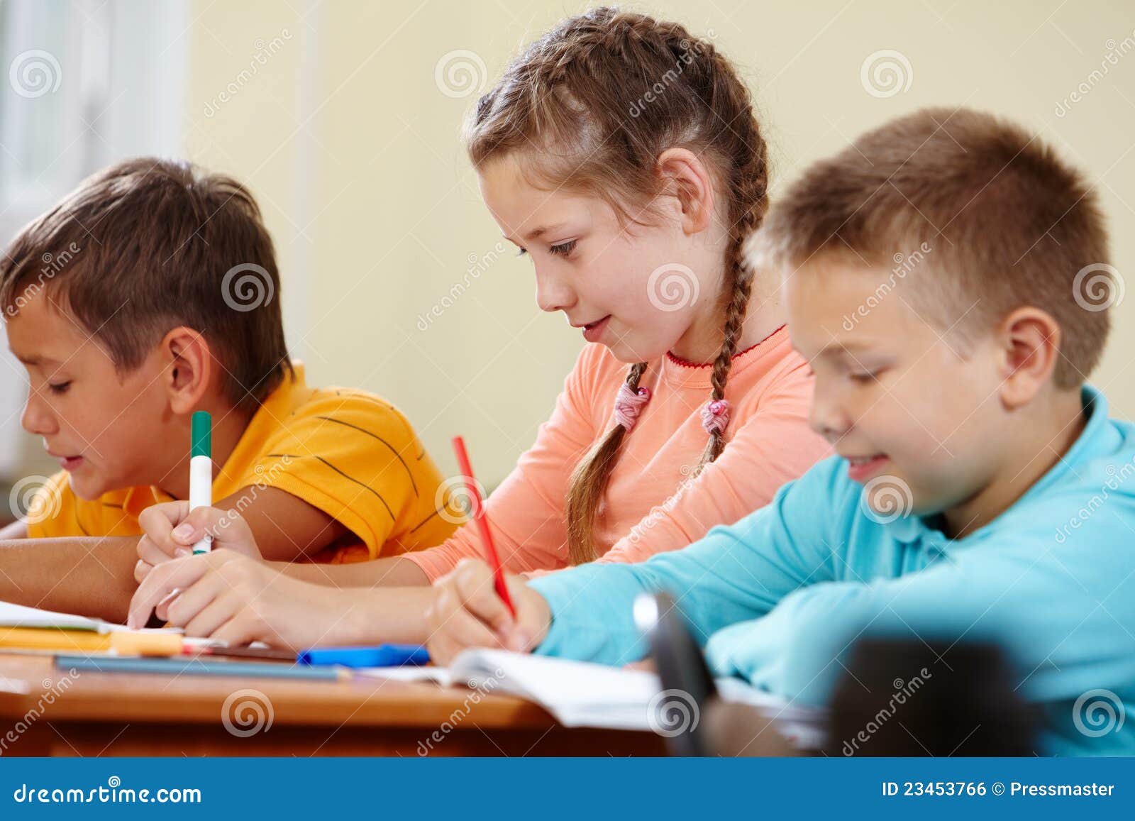 Drawing classmates stock photo. Image of company, group - 23453766