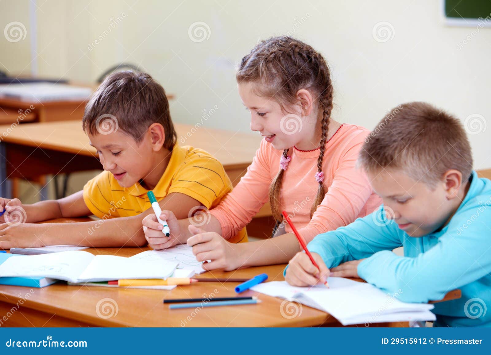 Drawing classmates stock photo. Image of group, person - 29515912