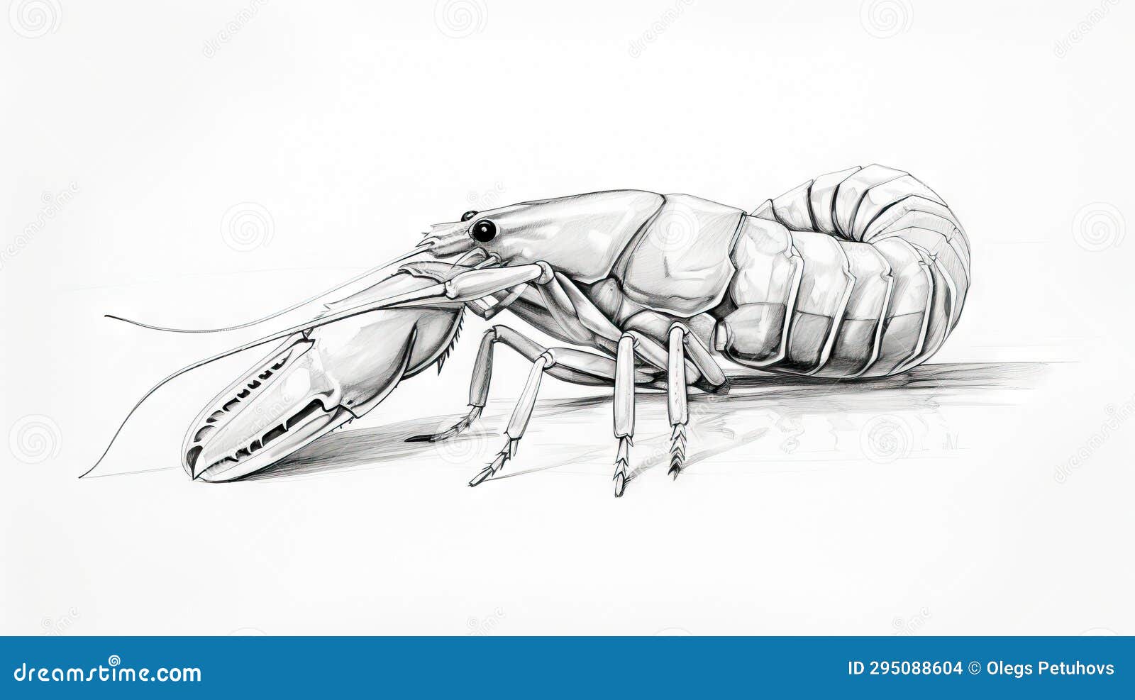 A Drawing of a Cockroach on a White Background. Generative Ai Stock ...