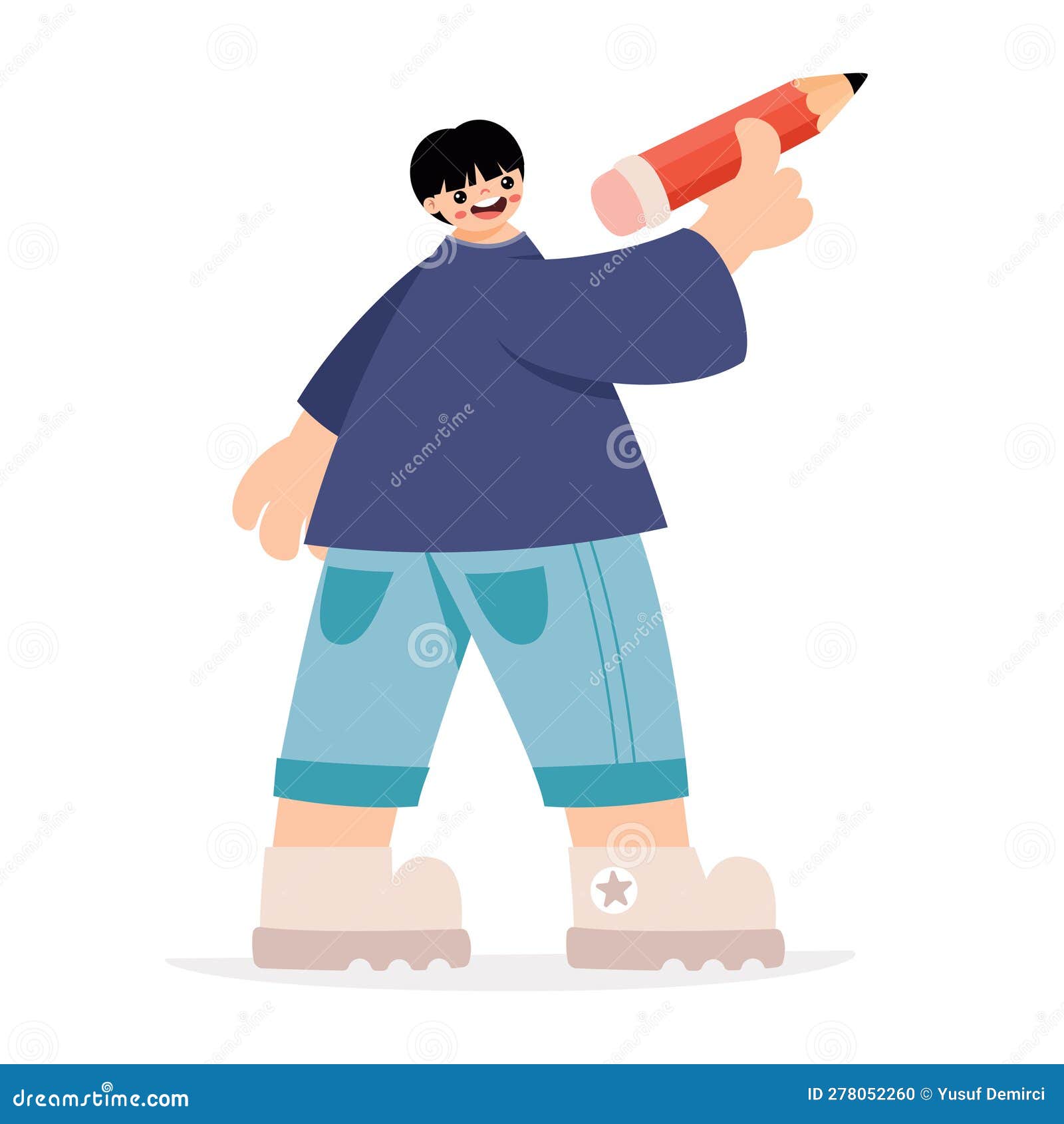 Drawing of a College or University Student Stock Illustration ...