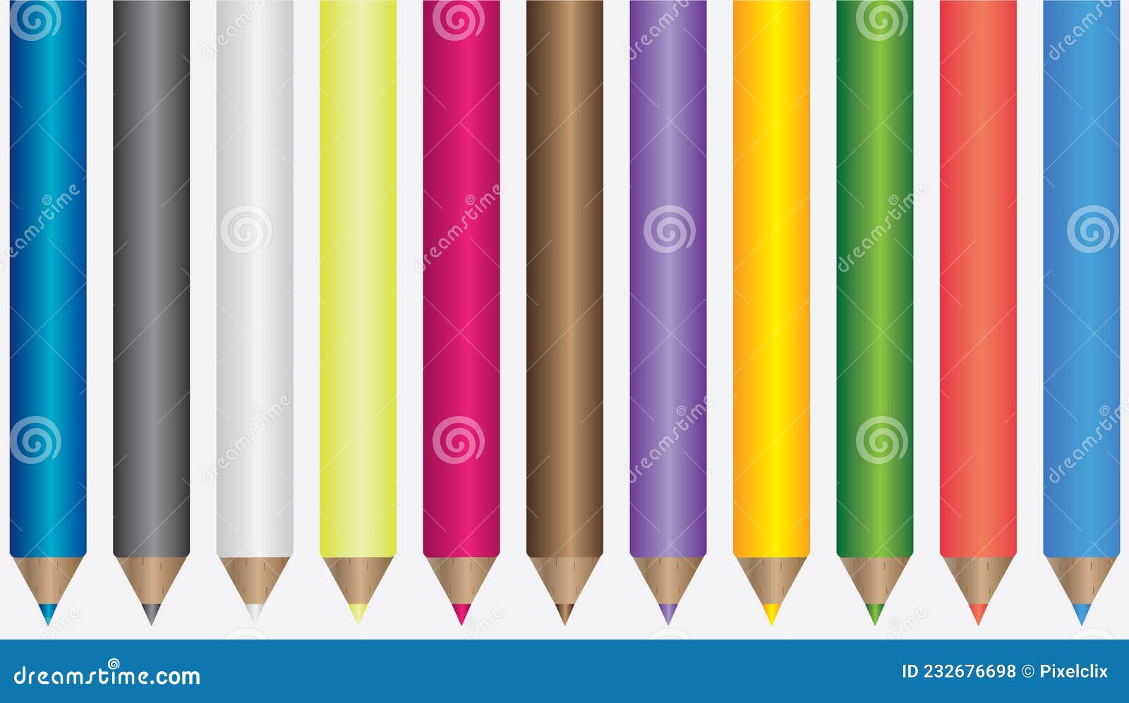 Drawing Color Pencils EPS - 10 Vector. Stock Illustration ...