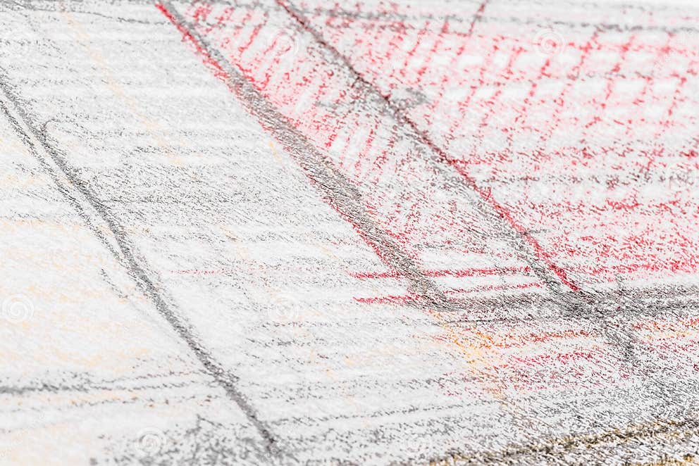 Drawing Colored Crosshatch on Paper Stock Image - Image of paper ...