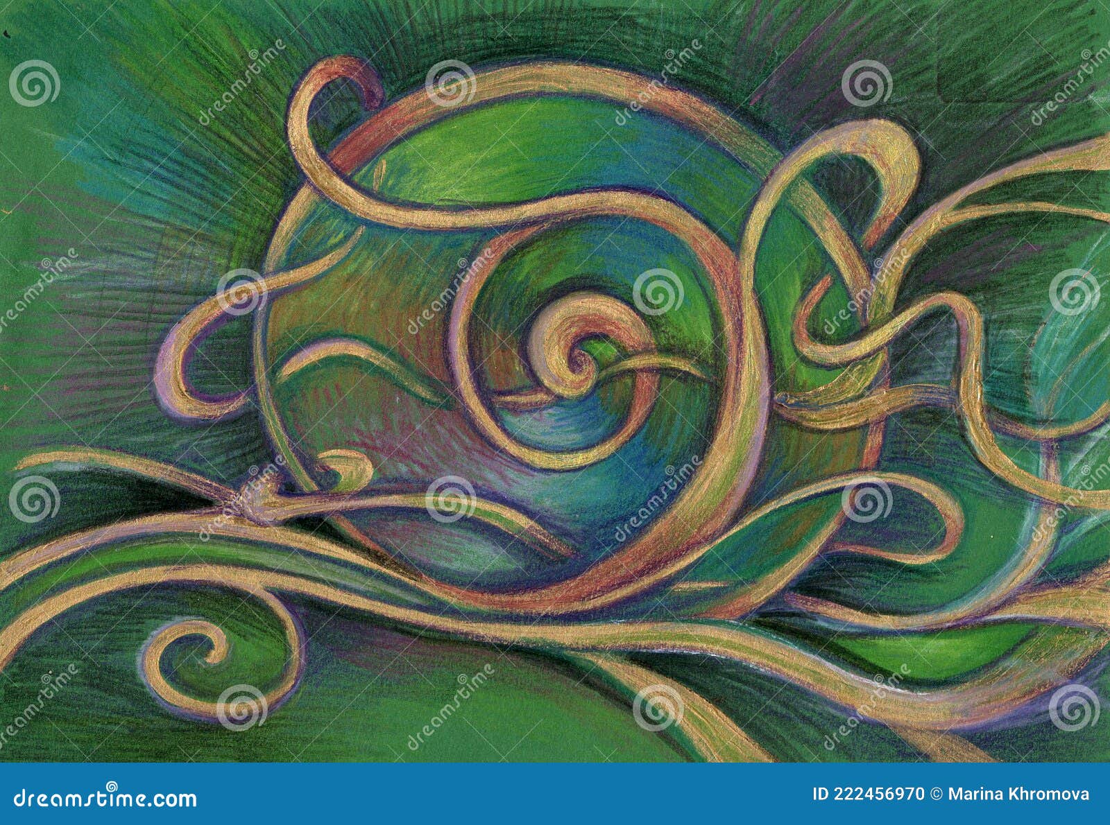 The Magic Wind of the Mysterious World Stock Illustration ...