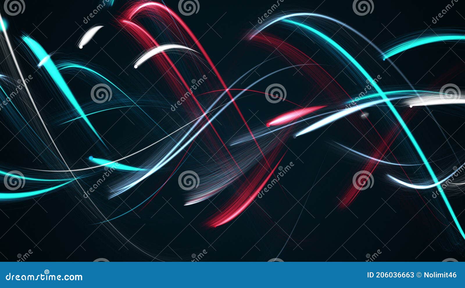 Drawing Colored Strokes and Lines, Computer Generated. Abstract Weave ...