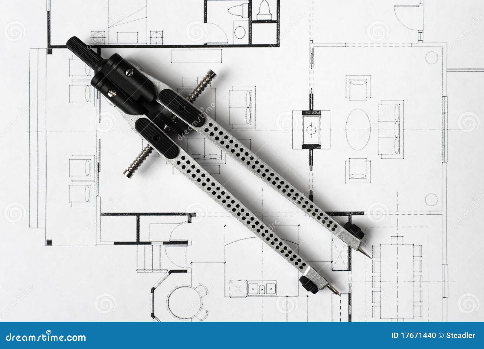 Drawing Compass In Graph Paper Stock Photo | CartoonDealer.com #32992644