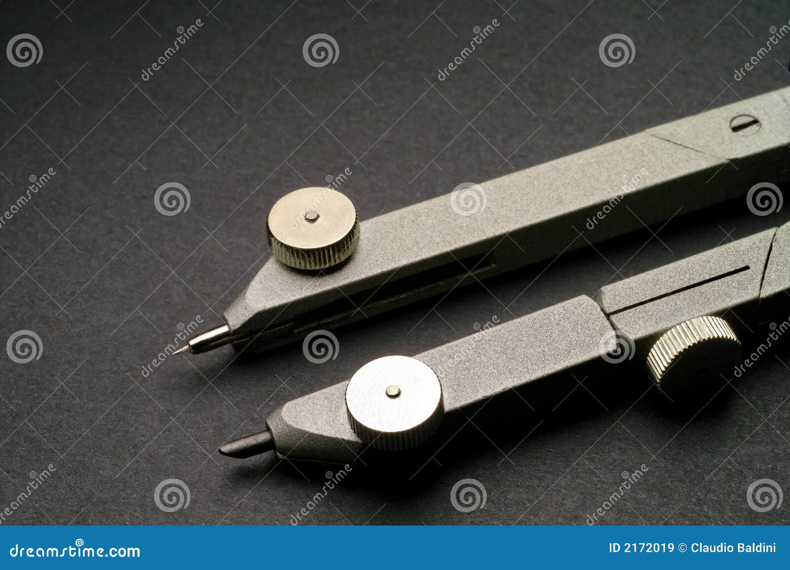 Drawing Compass On House Plan Blueprint Closeup Stock Photography ...