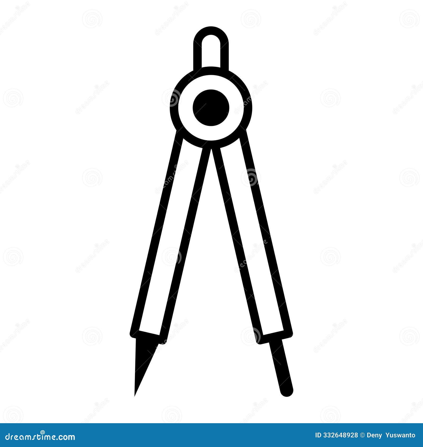 Drawing Compass Icon Vector on Trendy Design Stock Illustration ...