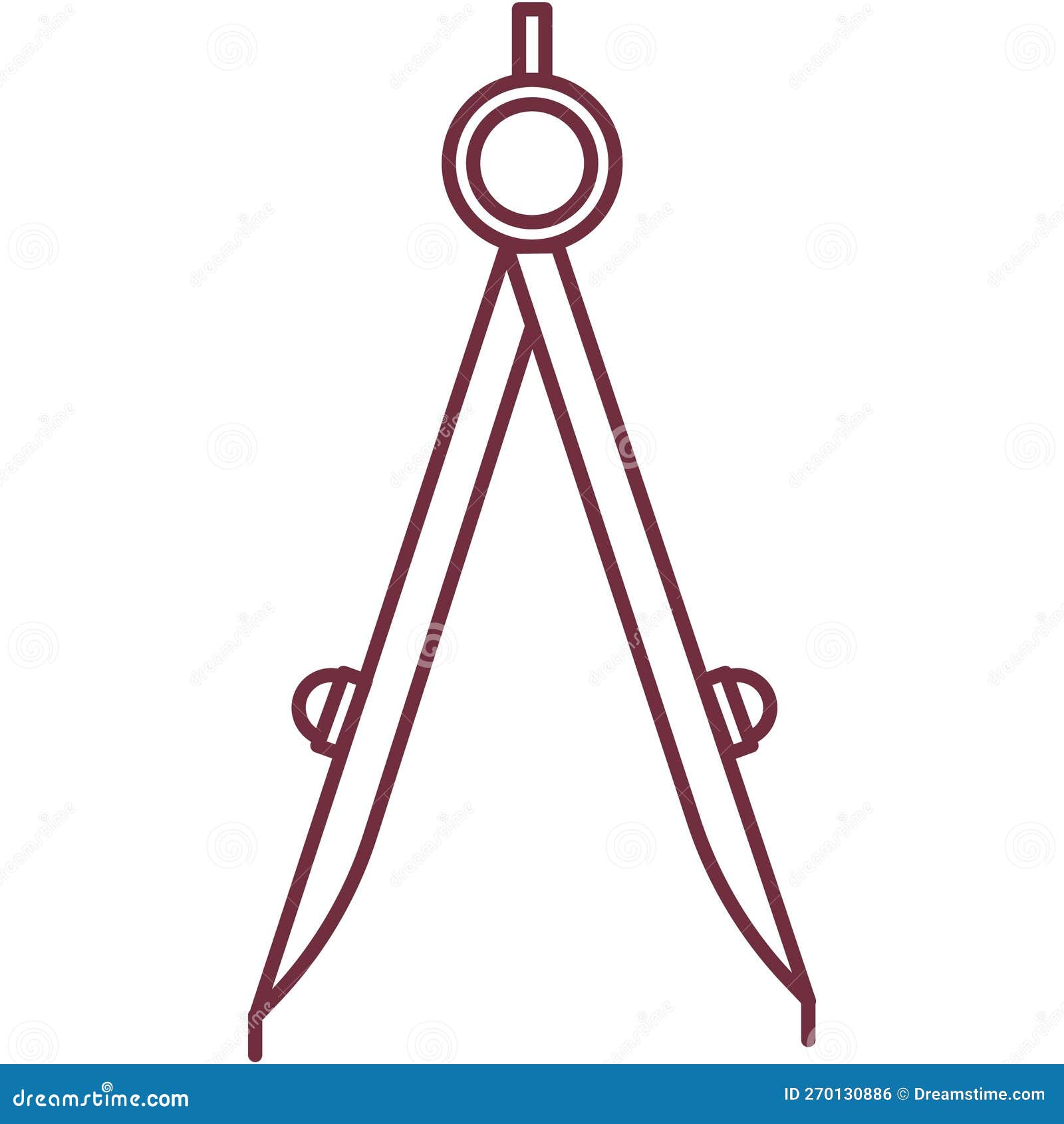 Drawing Compass Line Architect Icon Vector Tool Stock Vector ...