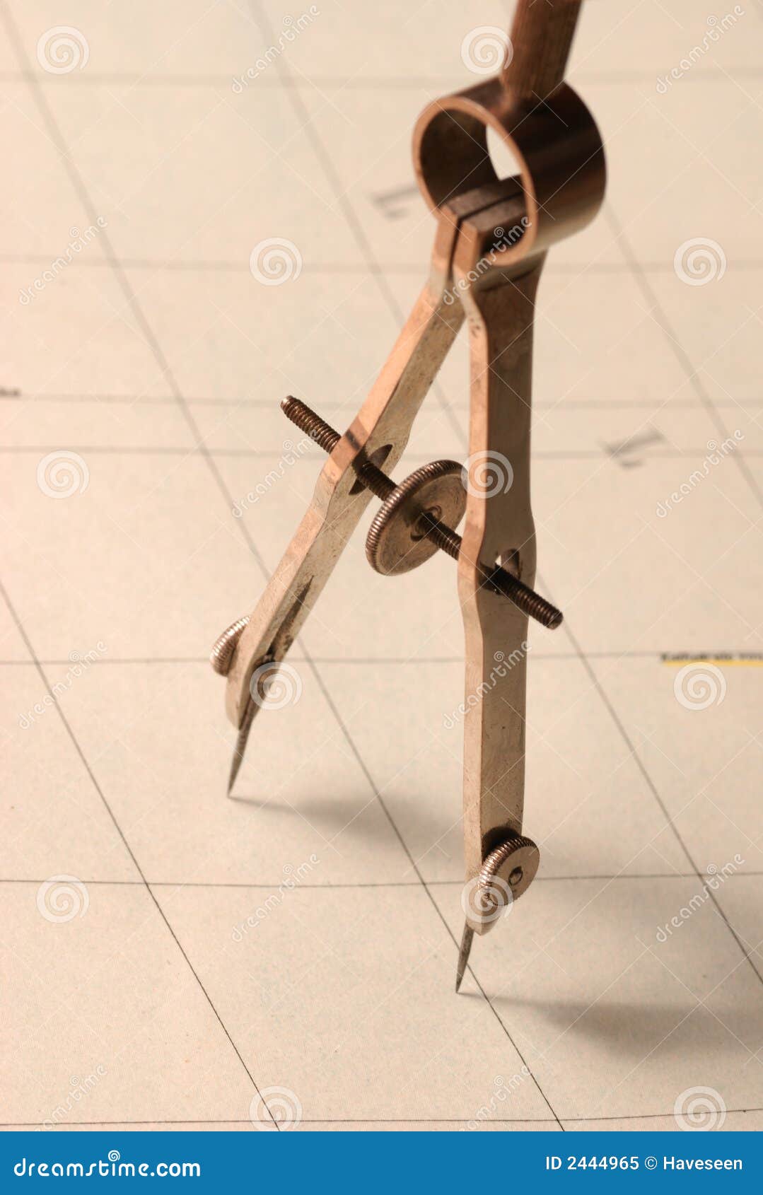 Drawing compass on a map stock image. Image of instrument - 2444965