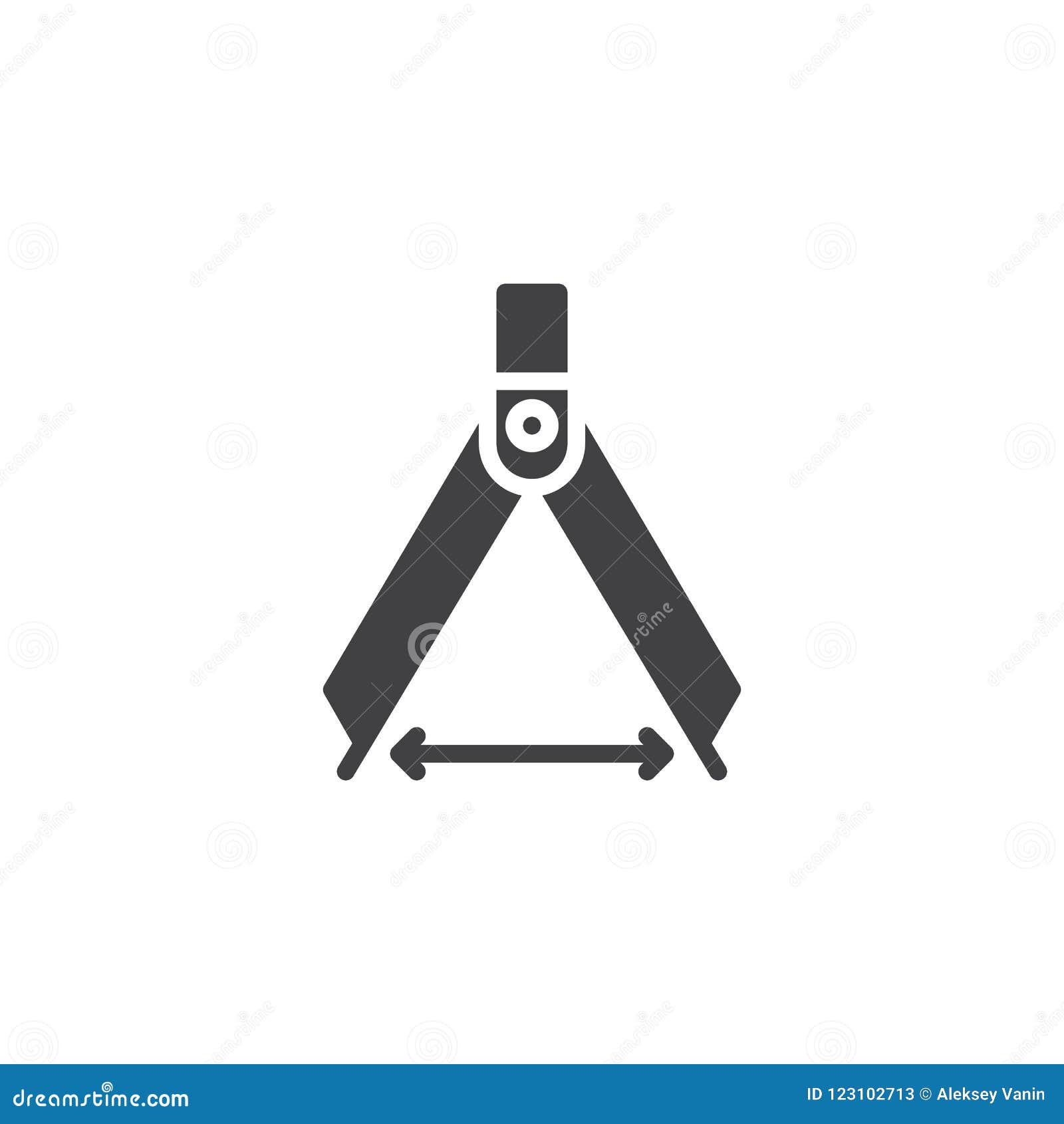 Drawing Compass Vector Icon Stock Vector - Illustration of engineering ...