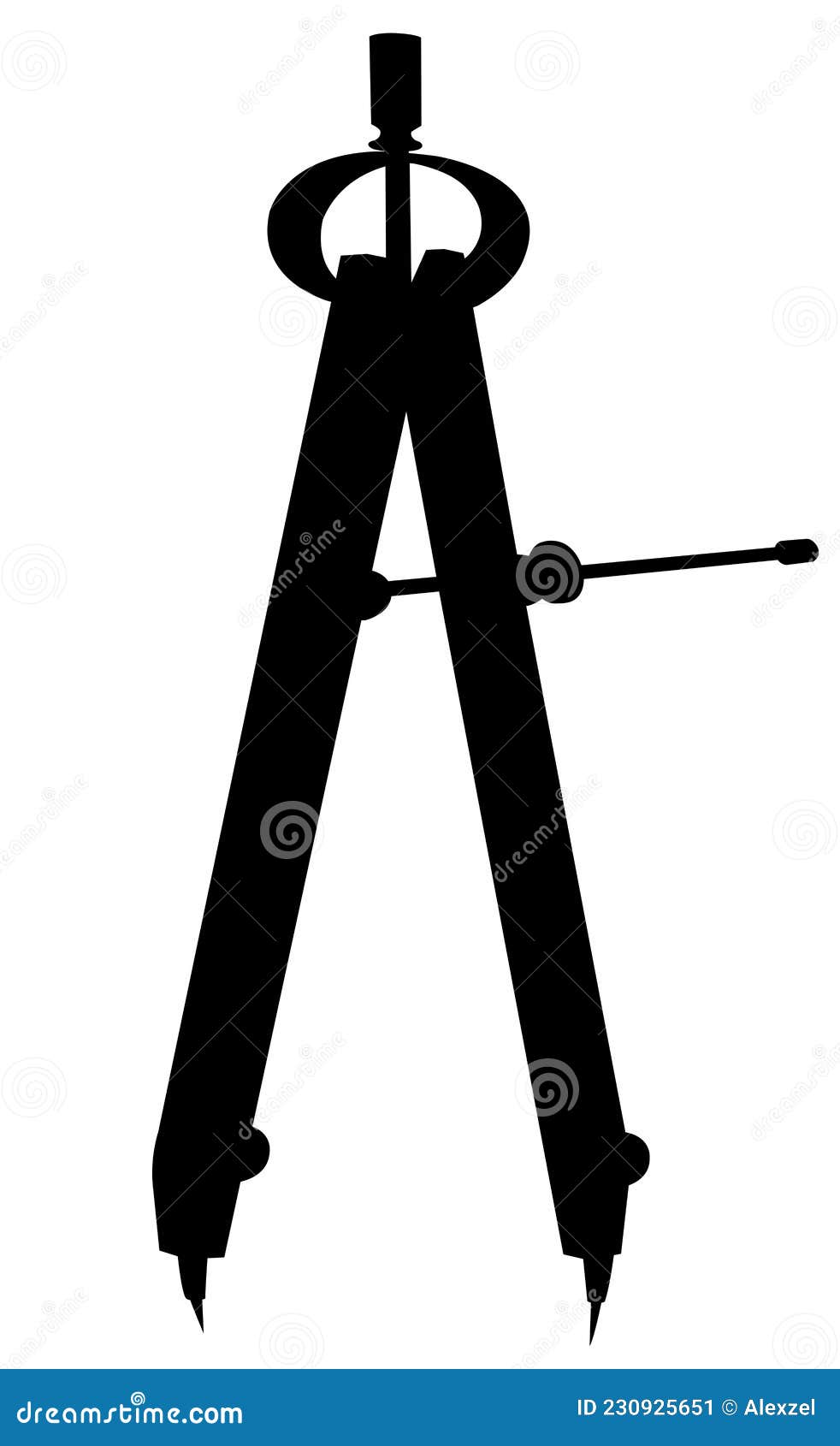 Set Of Drawing Compasses For Draftsmanship, Geometric Measuring Tool ...