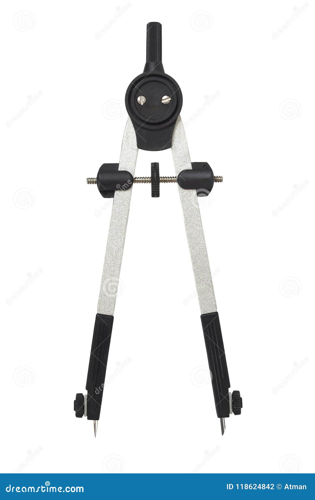 Drawing compasses on white stock photo. Image of precise - 118624842