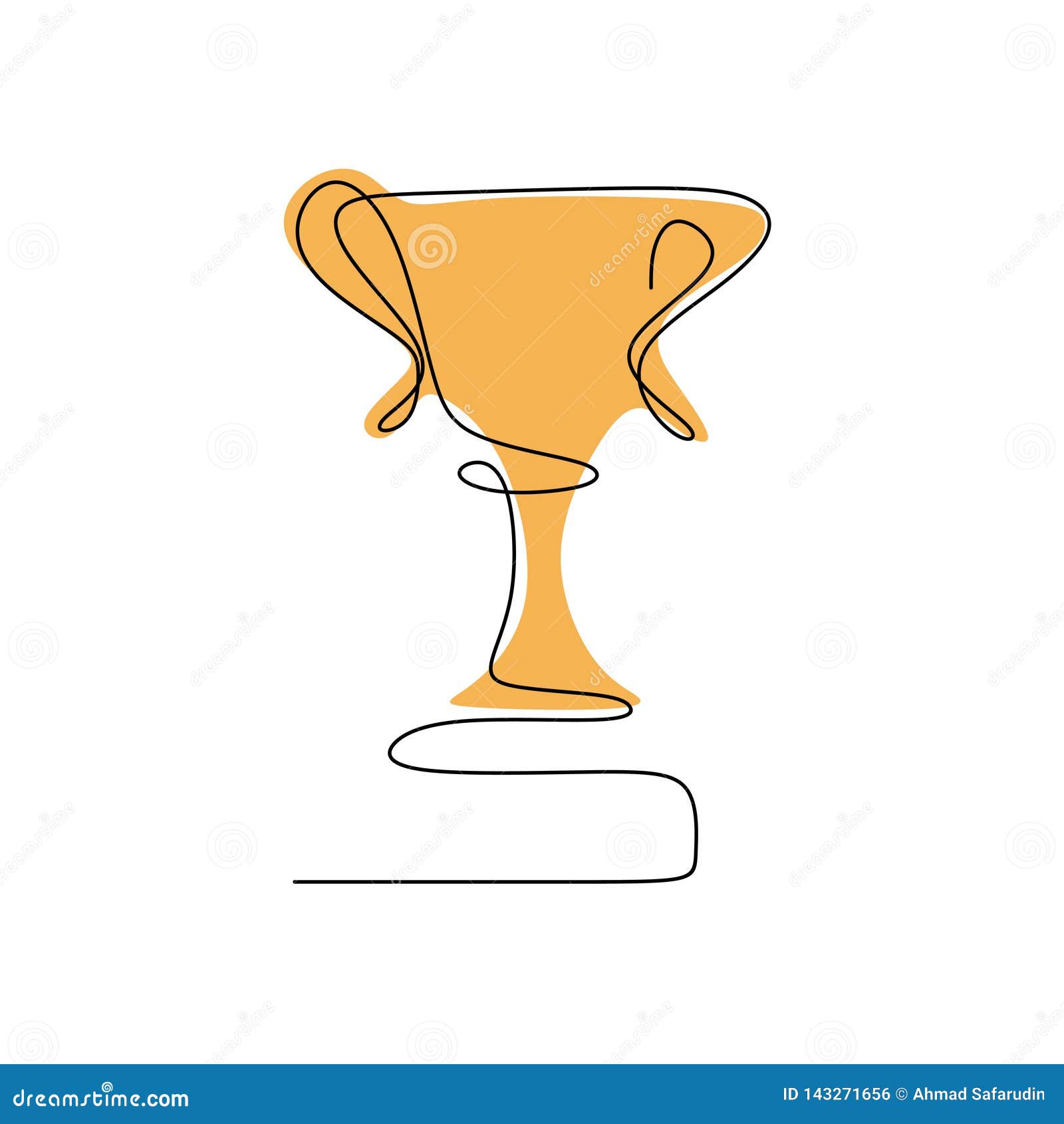 Drawing a Continuous Line of Award Trophy Cup for the Champions Stock ... Drawing a Continuous Line of Award Trophy Cup for the Champions Stock ...