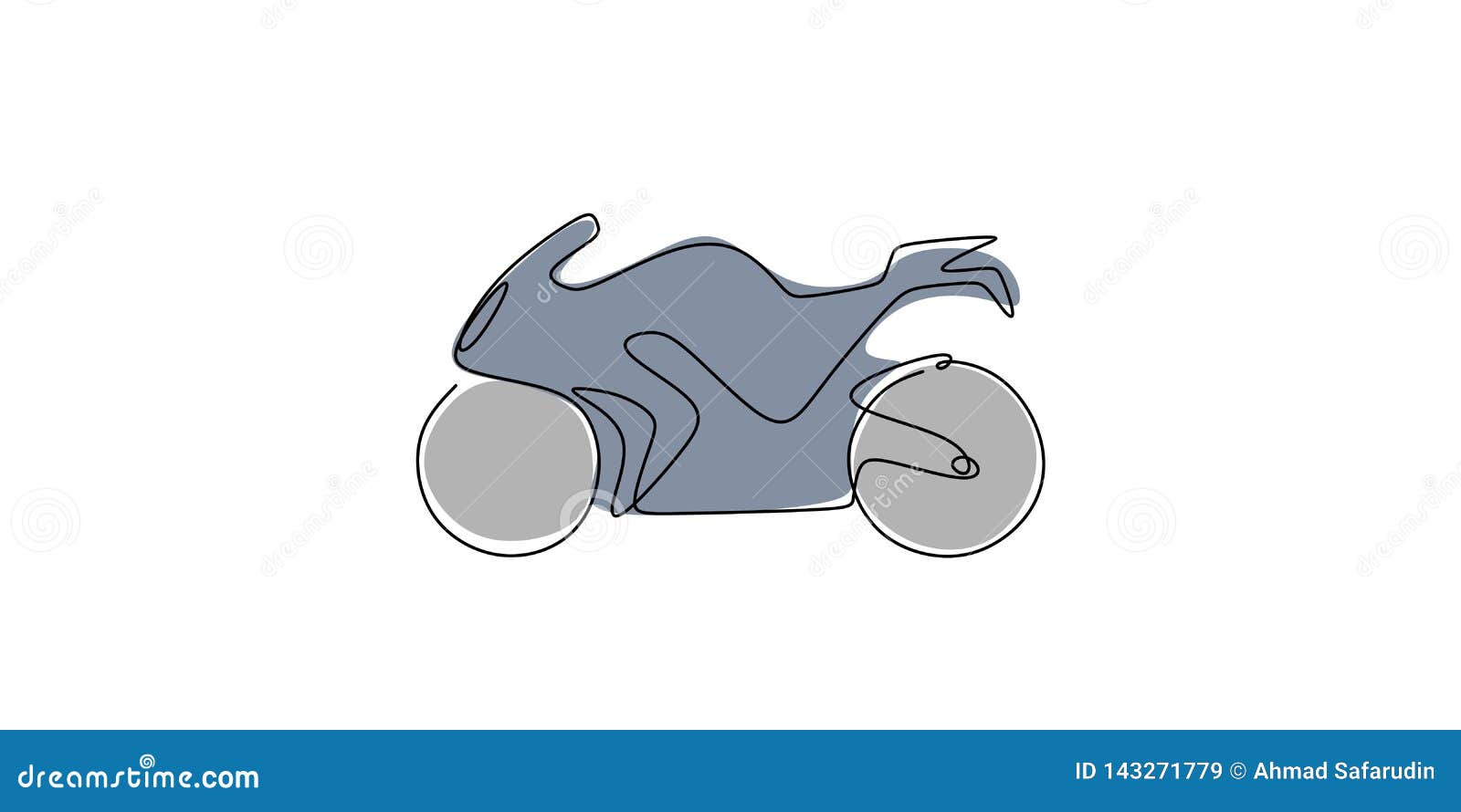 Drawing a Continuous Line of Motorized Transportation Equipment Stock ...