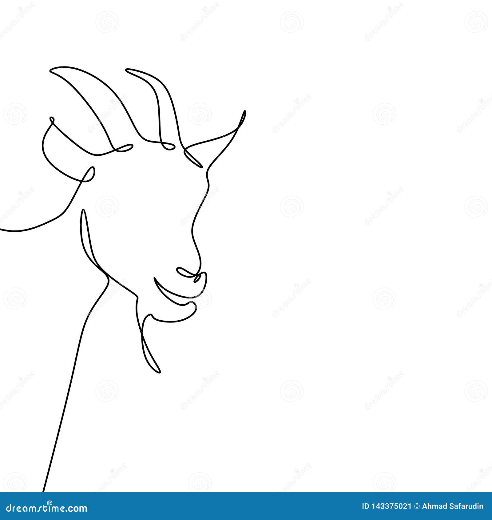 Drawing a Continuous Line of Sheep Stock Vector - Illustration of sheep ...