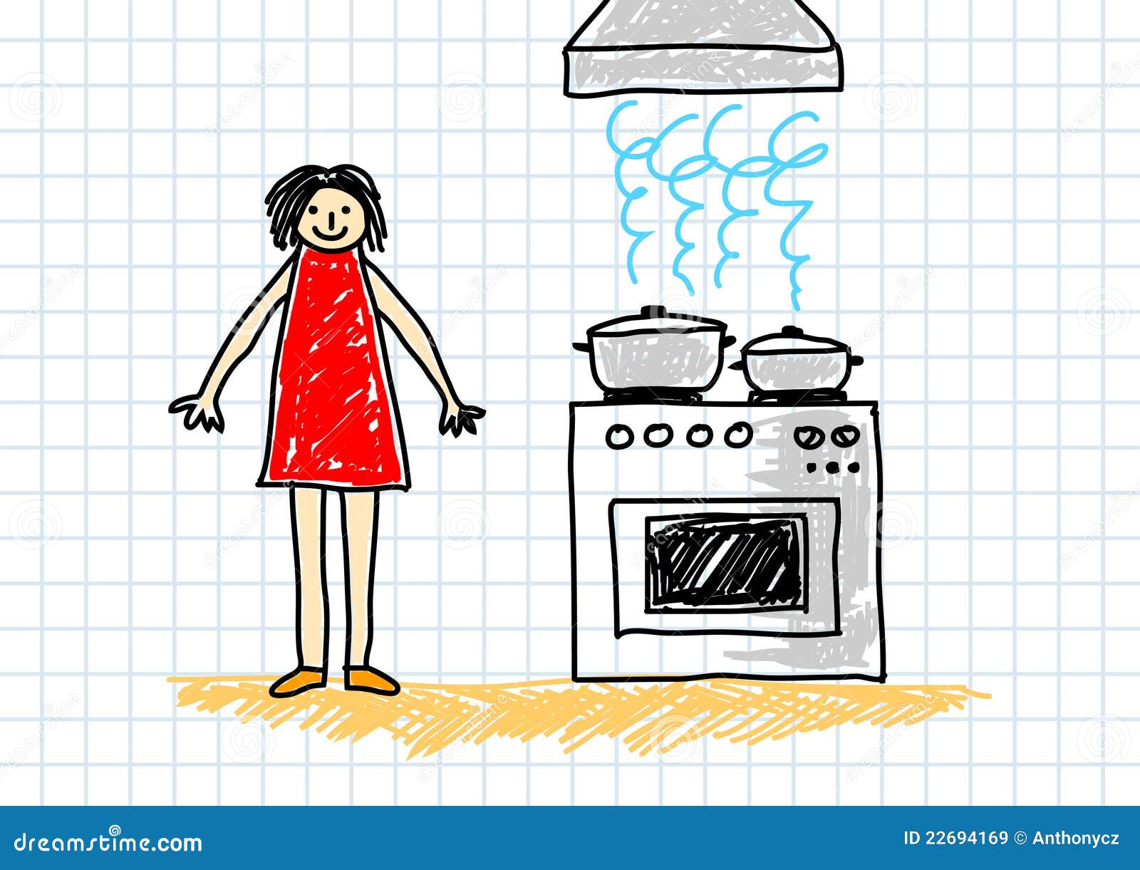 Drawing of cooking stock vector. Illustration of food - 22694169