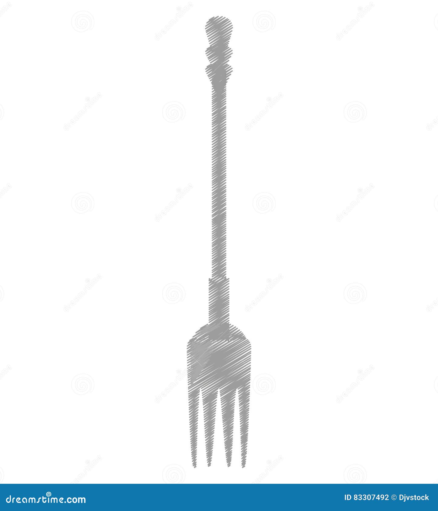 Drawing Cooking Fork Utensils Kitchen Stock Illustration - Illustration ...