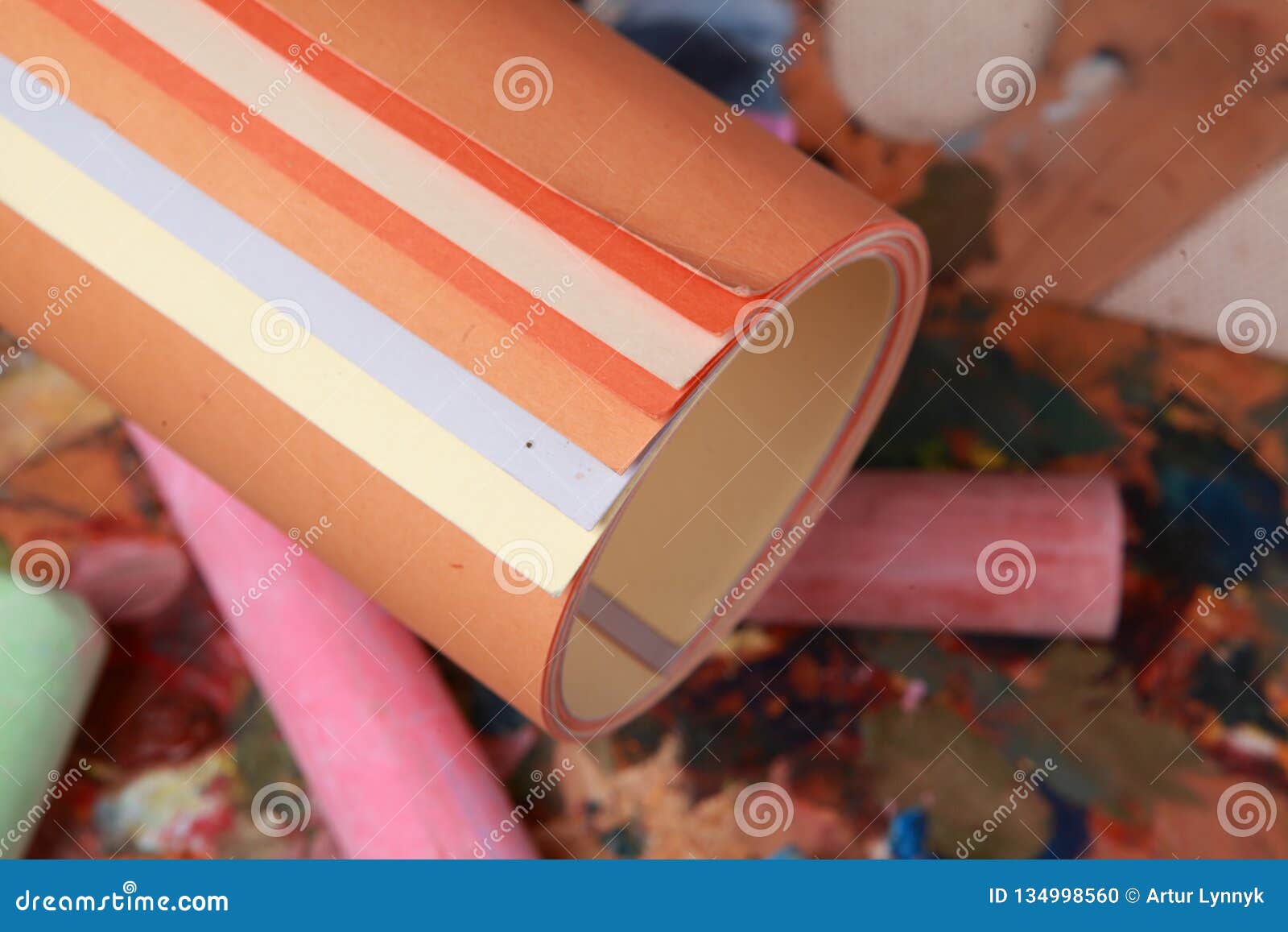 Drawing crayons with paper stock photo. Image of crayon - 134998560