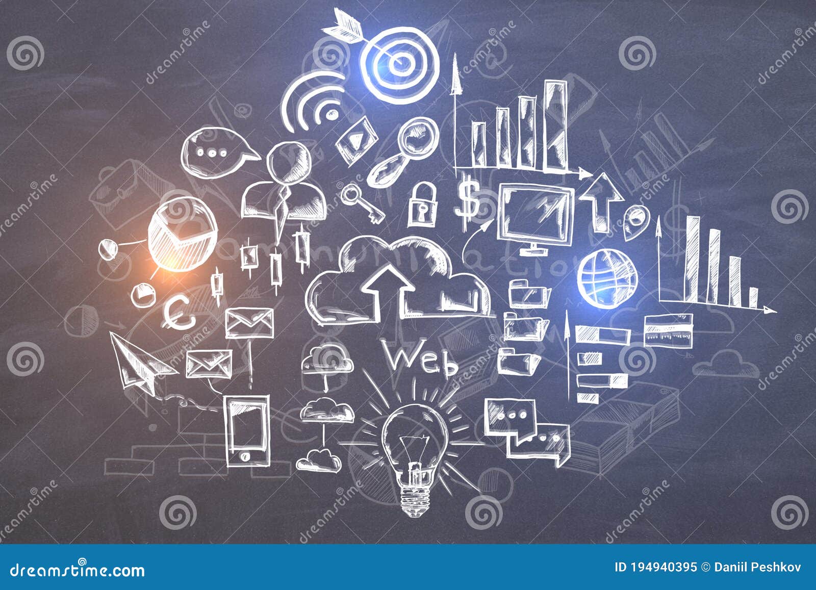 Creative Blackboard Idea Vector Illustration | CartoonDealer.com #43167436