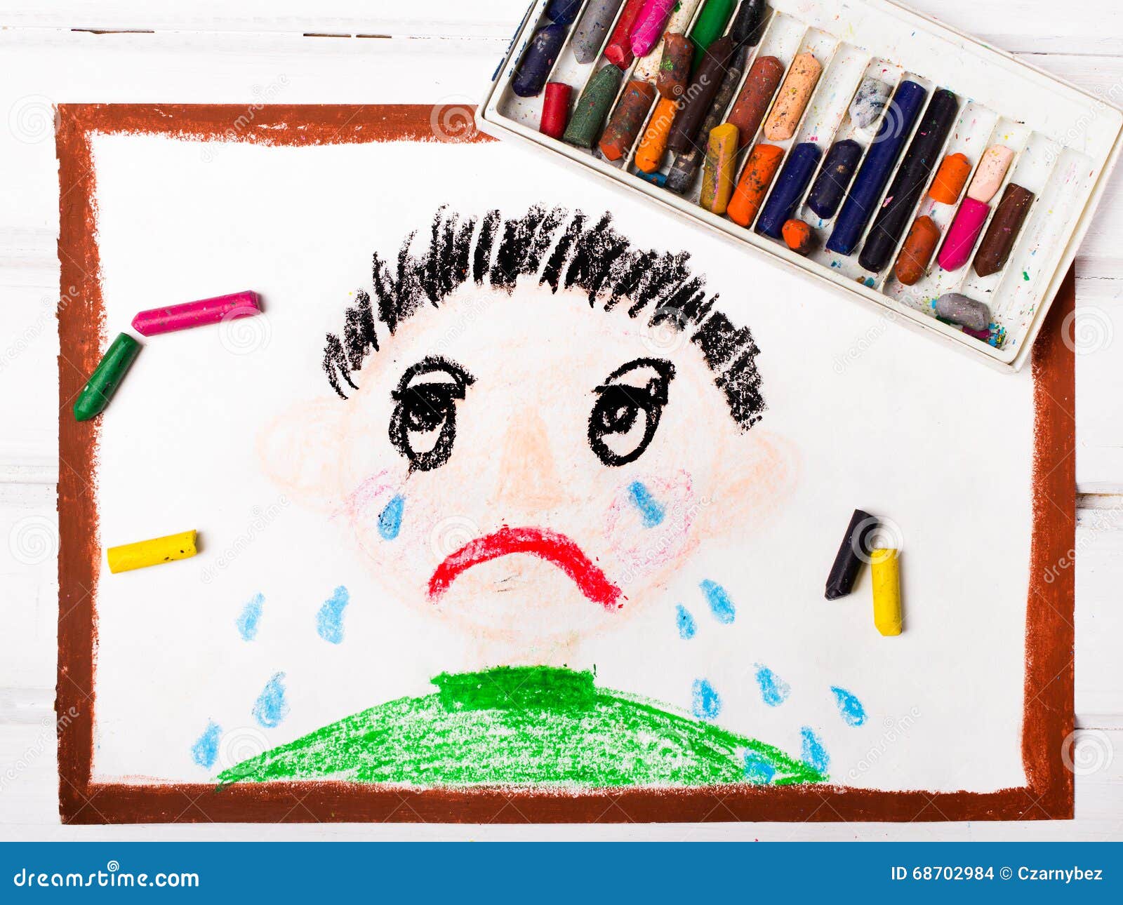 Drawing: Crying Boy Stock Photography | CartoonDealer.com #68702984
