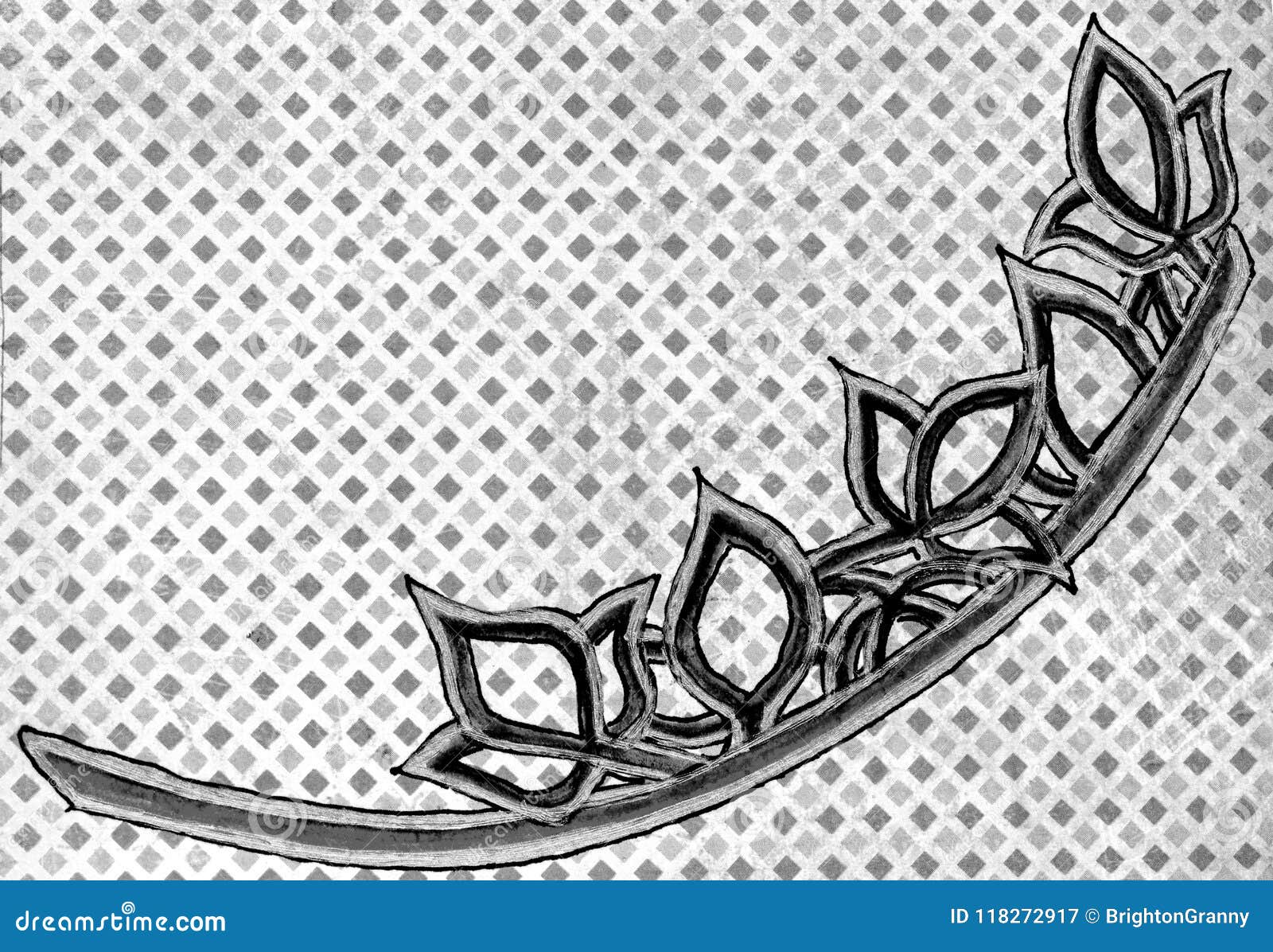 Hand drawn curved border. stock illustration. Illustration of backdrop ...