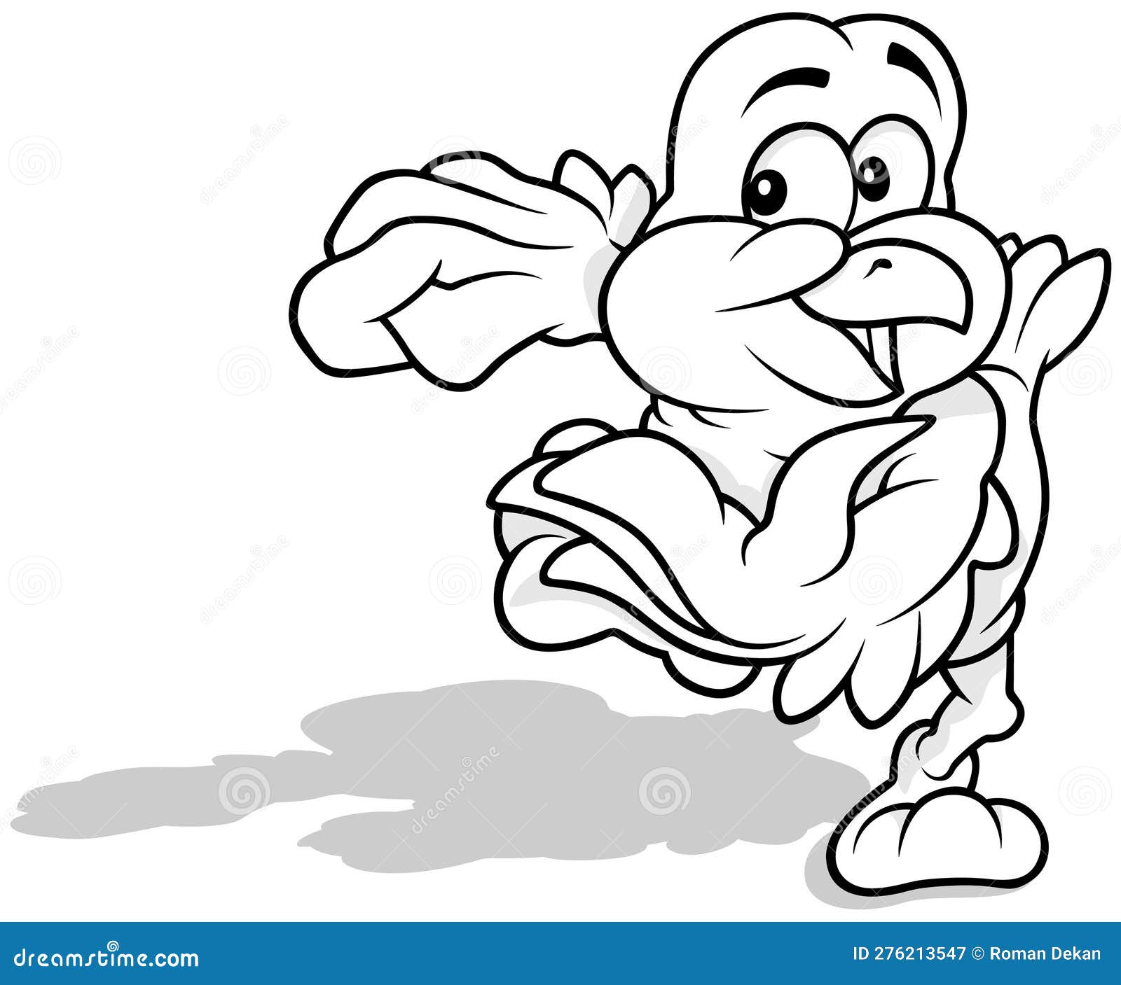 Drawing of a Cute Marching Bird Stock Vector - Illustration of cartoon ...