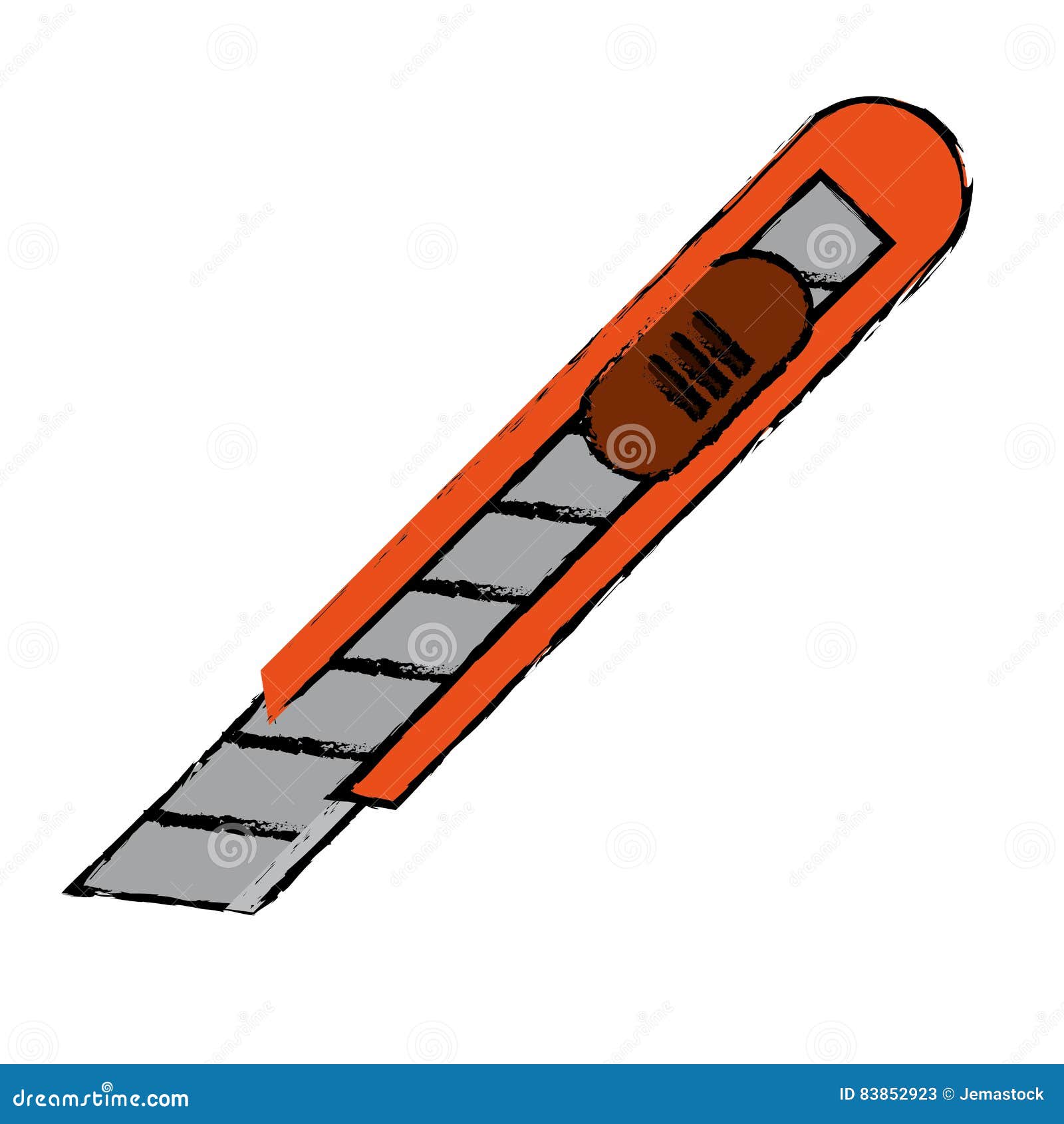 Drawing Cutter Knife Packing Box Stock Vector - Illustration of cartoon ...
