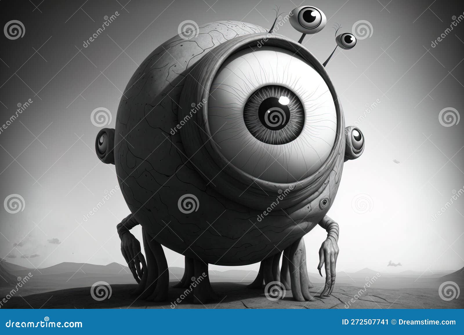 This is a Drawing of a Cyclops, a Giant with One Eye Stock Illustration ...