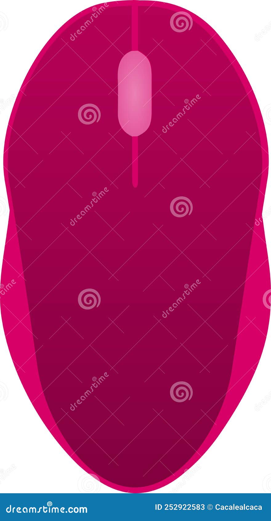 The Drawing of a Dark Pink Computer Mouse, a Small Hardware Input ...